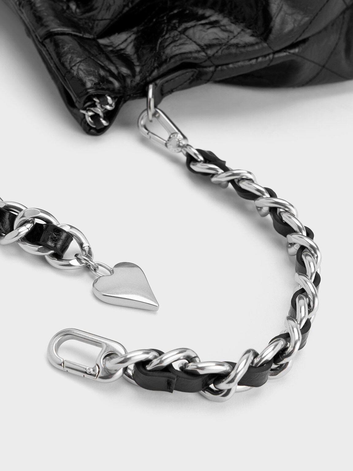 Noir Duo Double Chain Hobo Bag CHARLES KEITH MX Noir Duo Double Chain Hobo Bag CHARLES KEITH MX