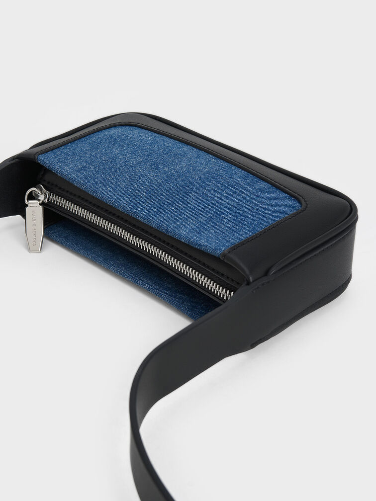 Blue Daylla Denim Shoulder Bag - CHARLES & KEITH TW