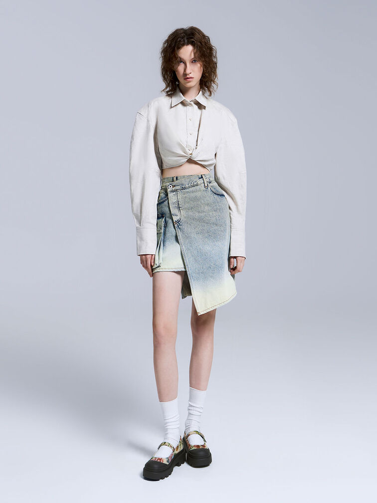 Multicoloured Indra Floral-Embroidered Platform Mary Janes - CHARLES ...