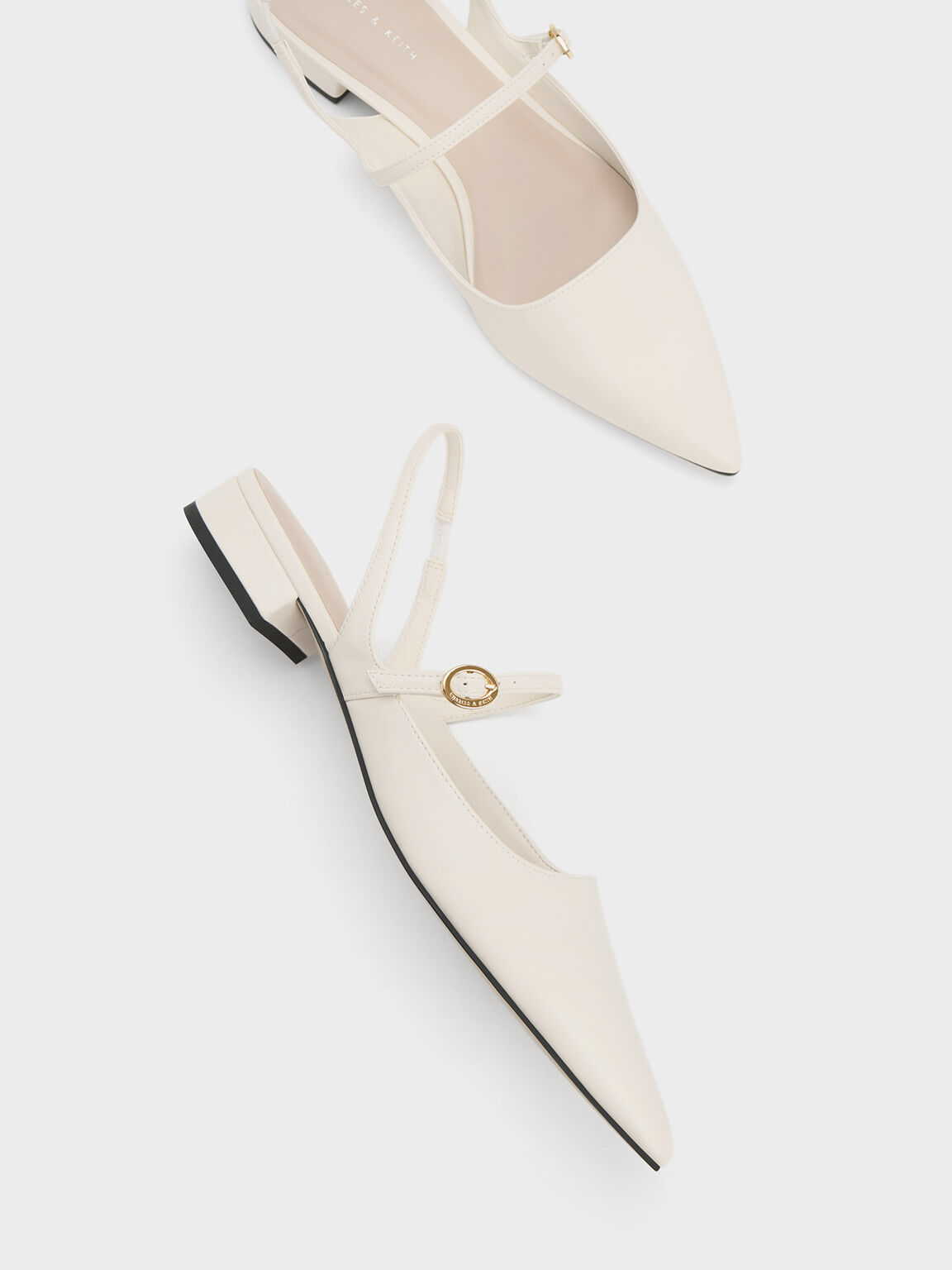 White Ballerina Flats Shop Online Charles And Keith Om