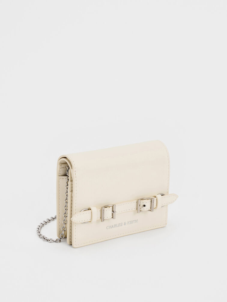Cream Sloane Chain-Handle Wallet - CHARLES & KEITH IL