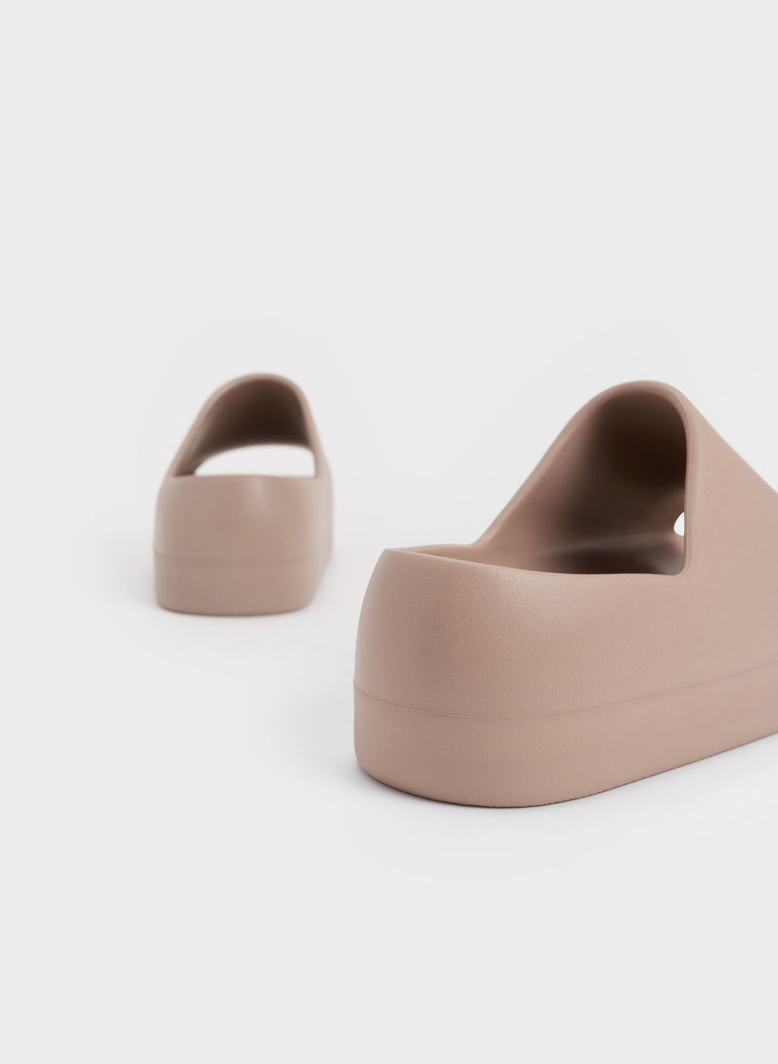 Brown Morgan Platform Slide Sandals - CHARLES & KEITH International