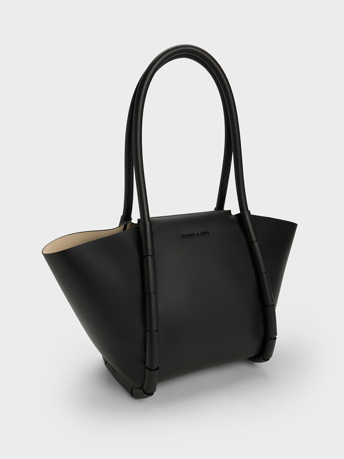 Black Machina Tote Bag CHARLES KEITH PA Black Machina Tote Bag CHARLES KEITH PA