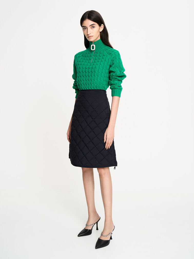 Black Chain Link Strap Heeled Mules Charles And Keith Ca