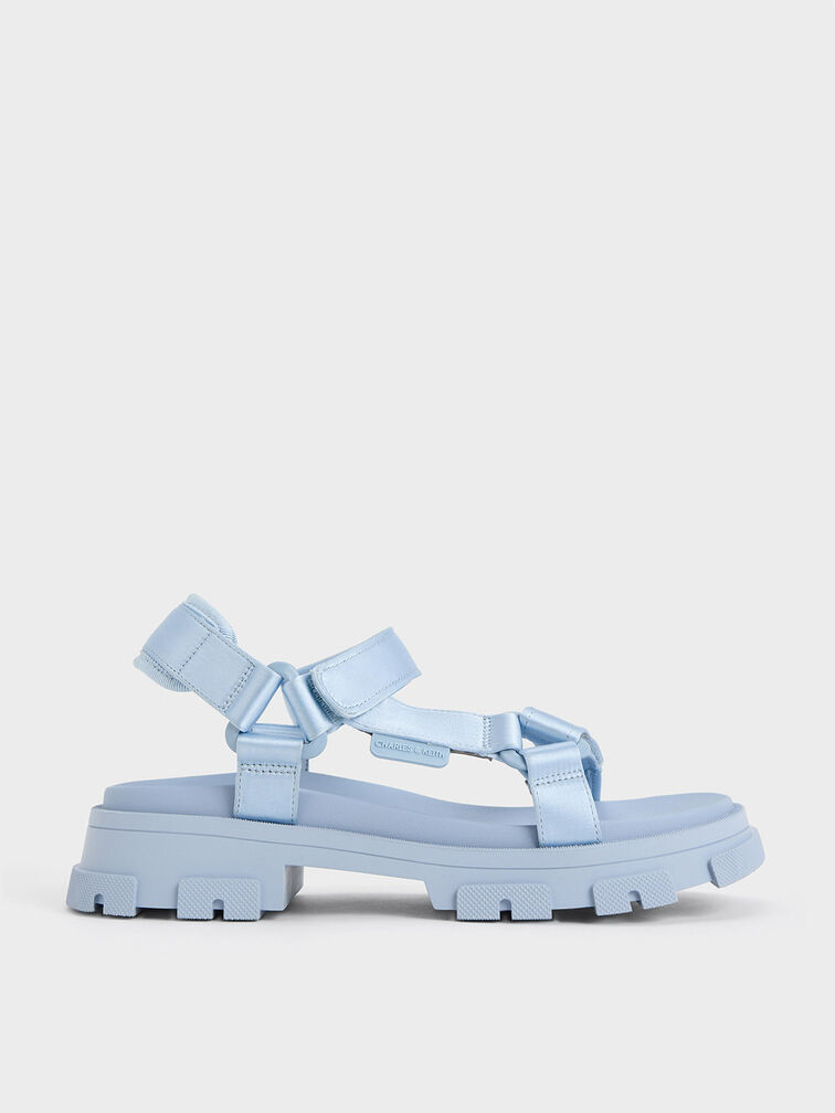 Blue Girls' Satin Sports Sandals - CHARLES & KEITH International