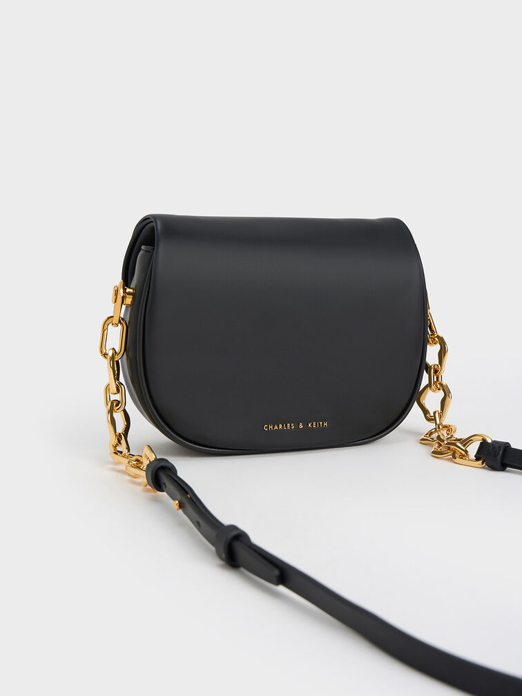Black Moira Braided Handle Bag - CHARLES & KEITH IL
