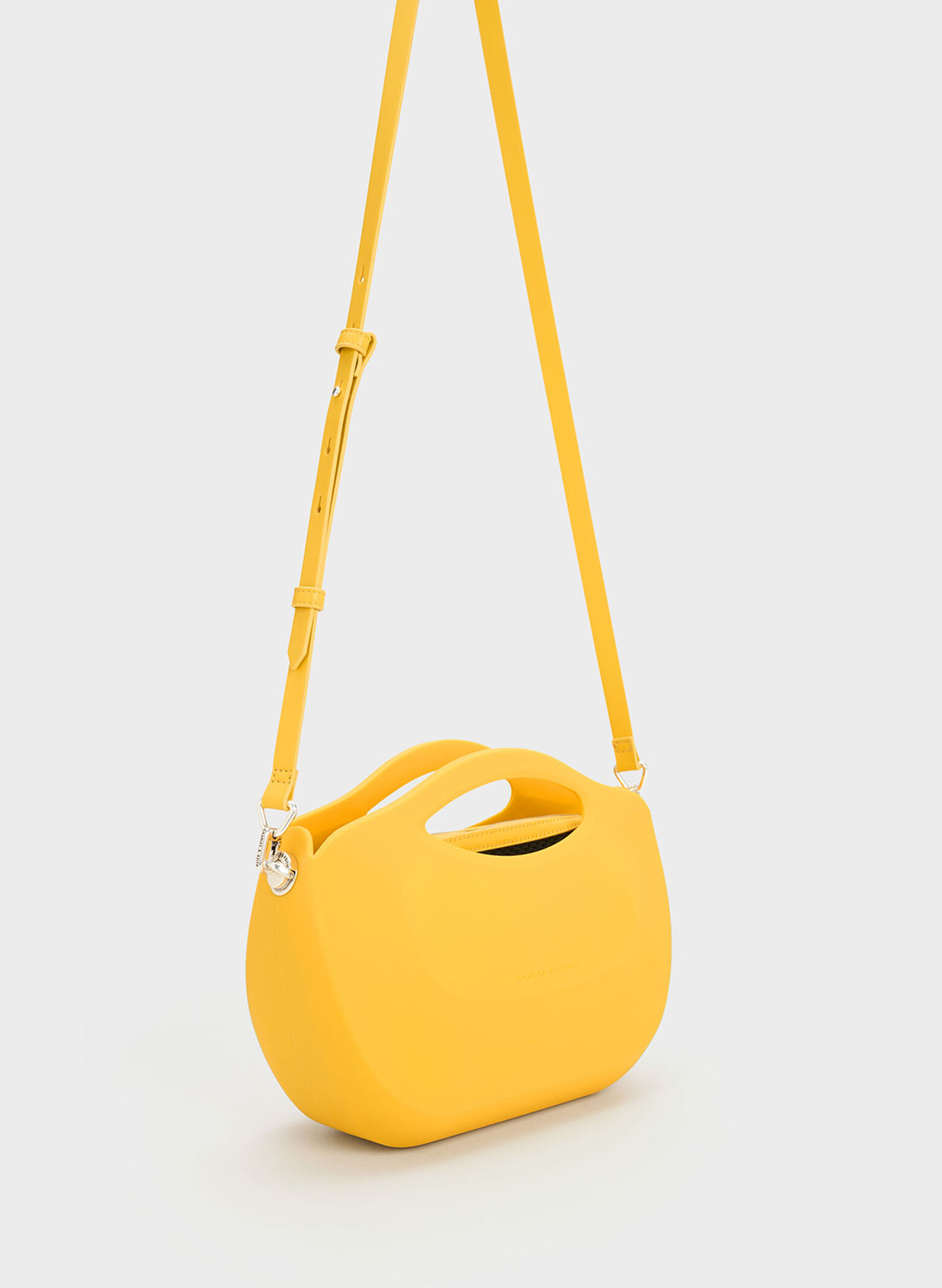 Yellow Cocoon Curved Handle Bag - CHARLES & KEITH MO