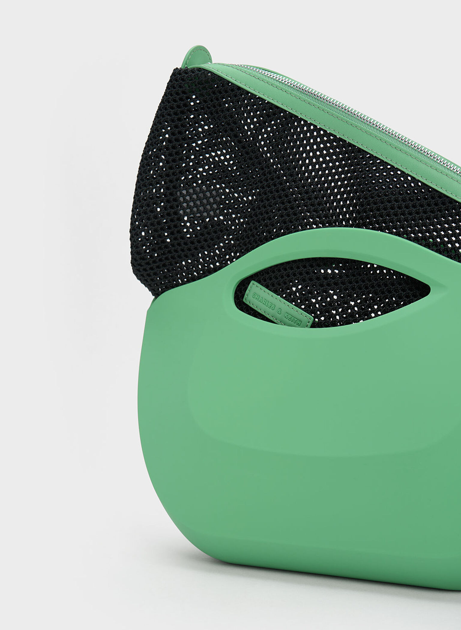 Green Cocoon Curved Handle Bag - CHARLES & KEITH OM