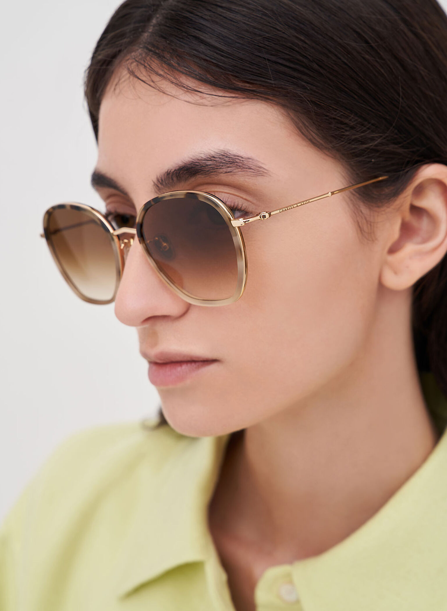 Taupe Recycled Acetate Wire Frame Sunglasses Charles And Keith