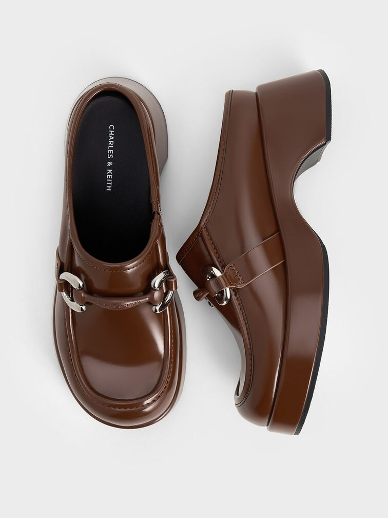 Metallic Accent Platform Mules