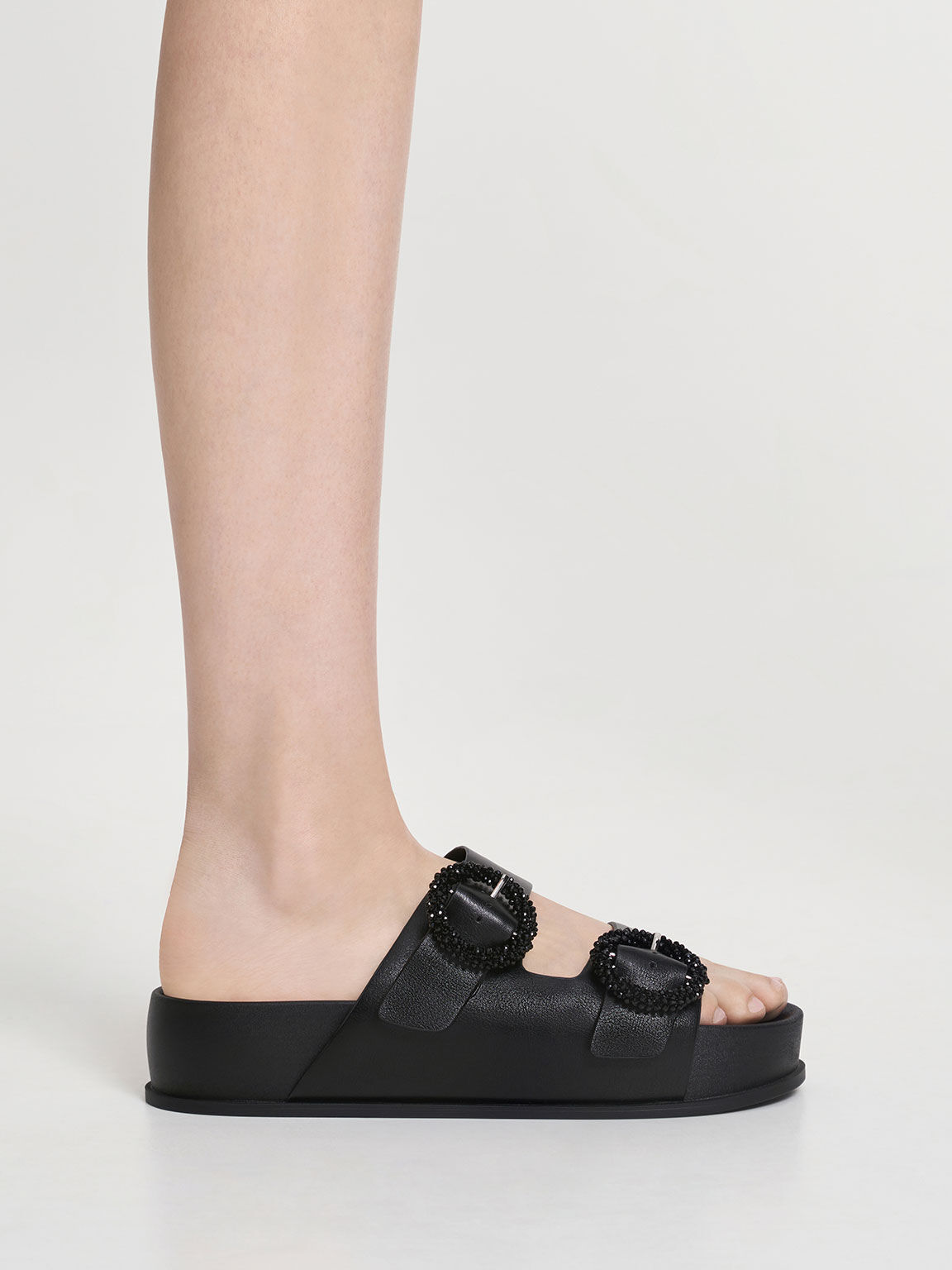 Black Slide Sandals Shop Online Charles And Keith Tw