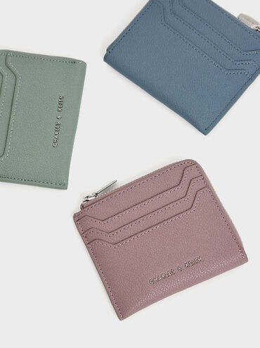 Mauve Small Zip Pouch - CHARLES & KEITH US