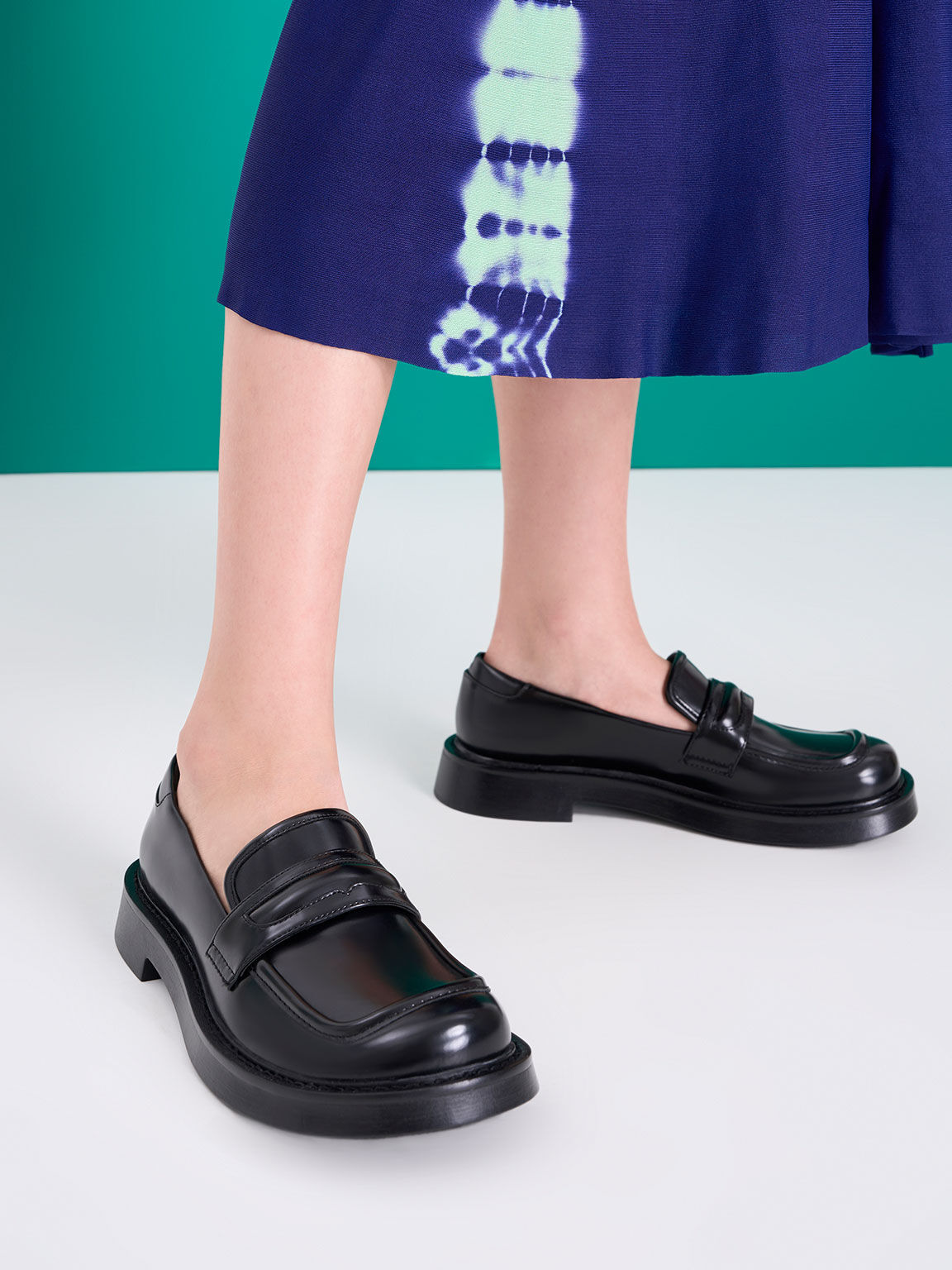 Black Penelope Penny Loafers Charles And Keith Qa