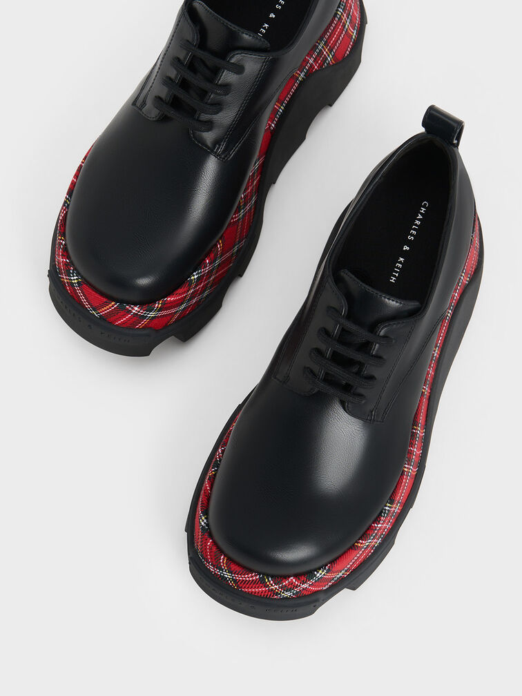 Multicoloured Triana Checkered Chunky Oxfords Charles And Keith Sg