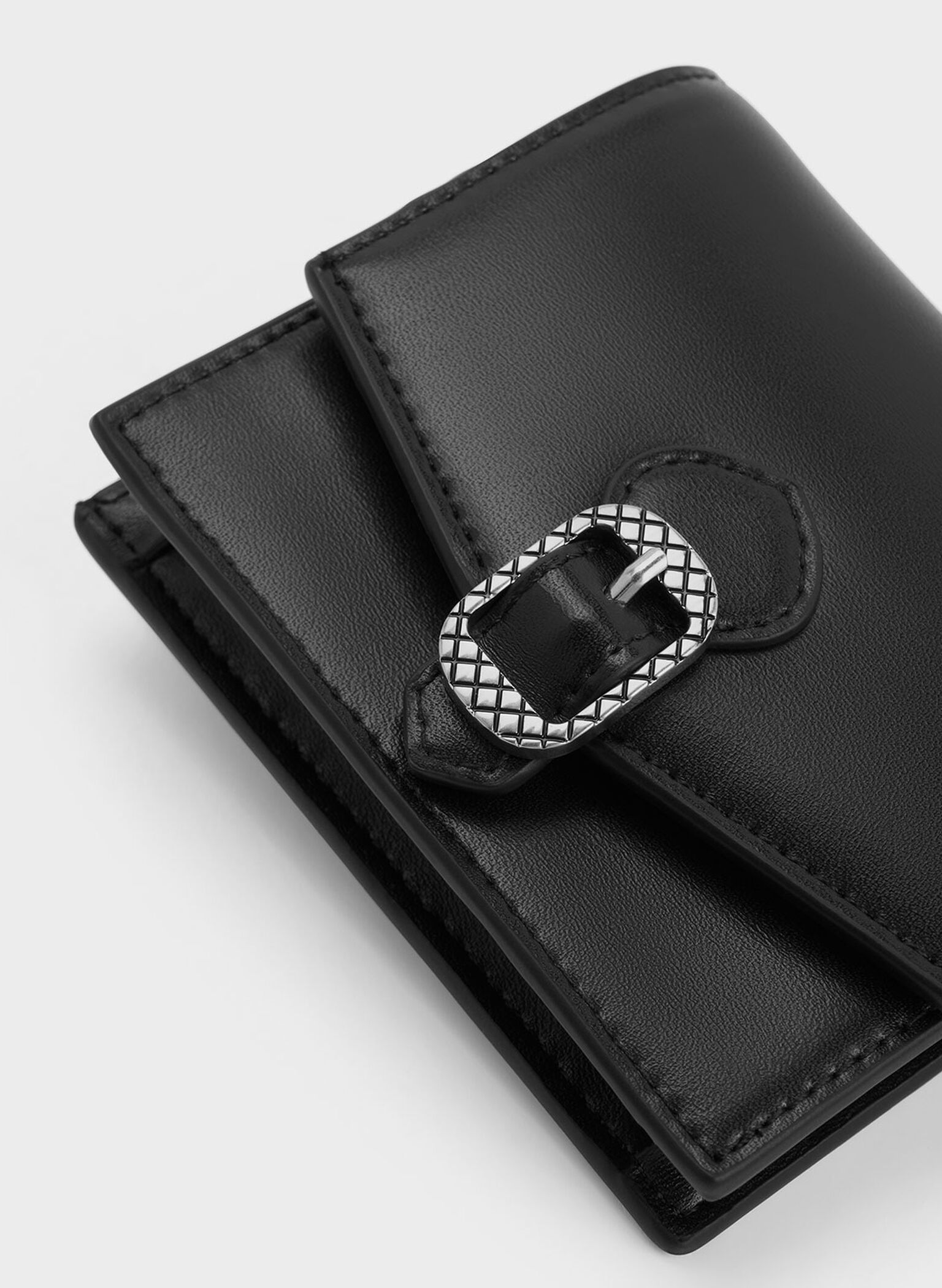 Noir Avis Printed-Buckle Wallet - CHARLES & KEITH AE