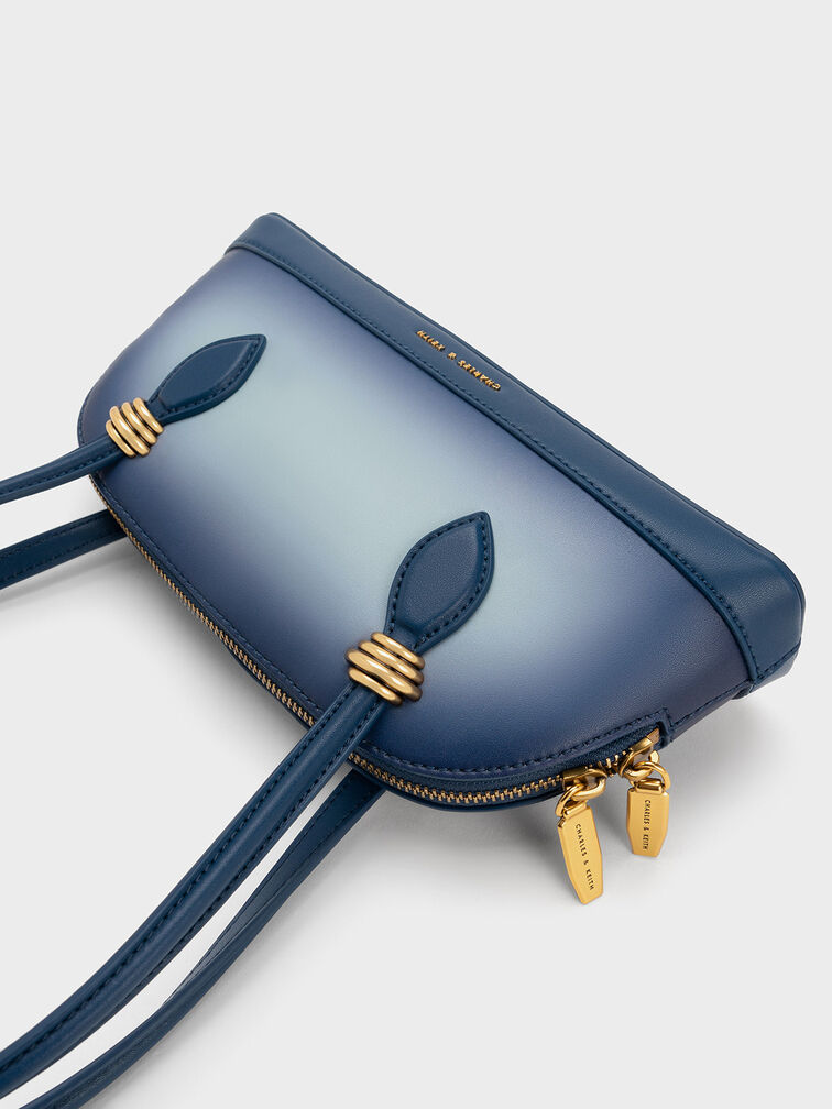 Navy Trudy Ombre Elongated Handle Shoulder Bag - CHARLES & KEITH TW