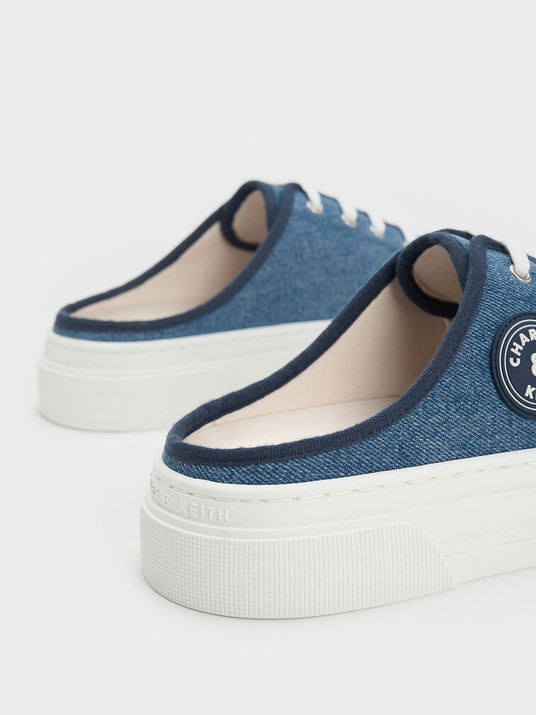Blue Kay Denim Slip-On Sneakers - CHARLES & KEITH AW