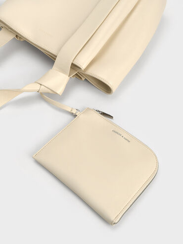 Chalk Toni Knotted Tote Bag - CHARLES & KEITH TW