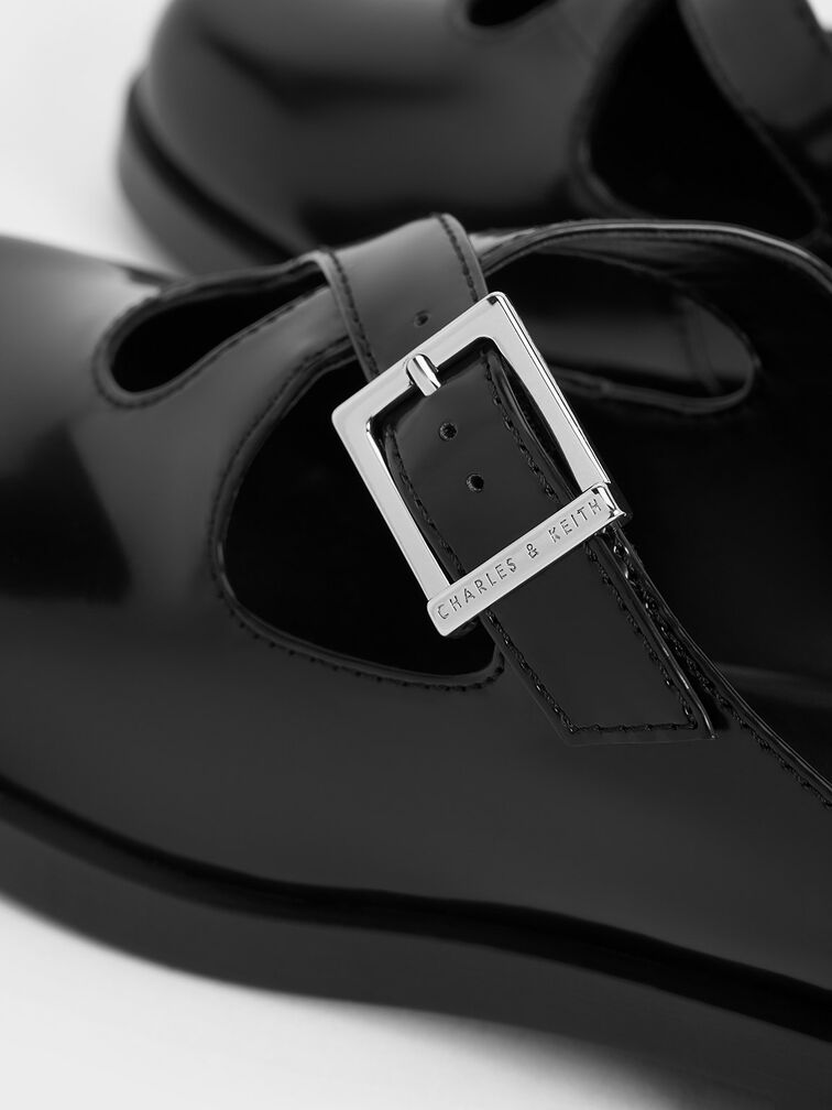 Black Box Buckled Crossover-Strap Slip-On Flats - CHARLES & KEITH QA