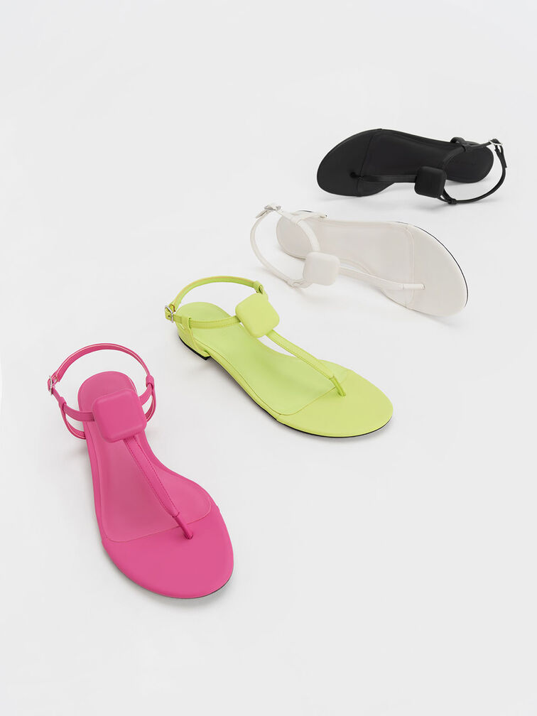 White Koa Thong Sandals Charles And Keith Bh