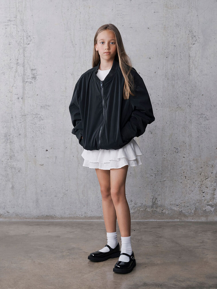 Black Girls' Patent Platform Mary Janes - CHARLES & KEITH OM