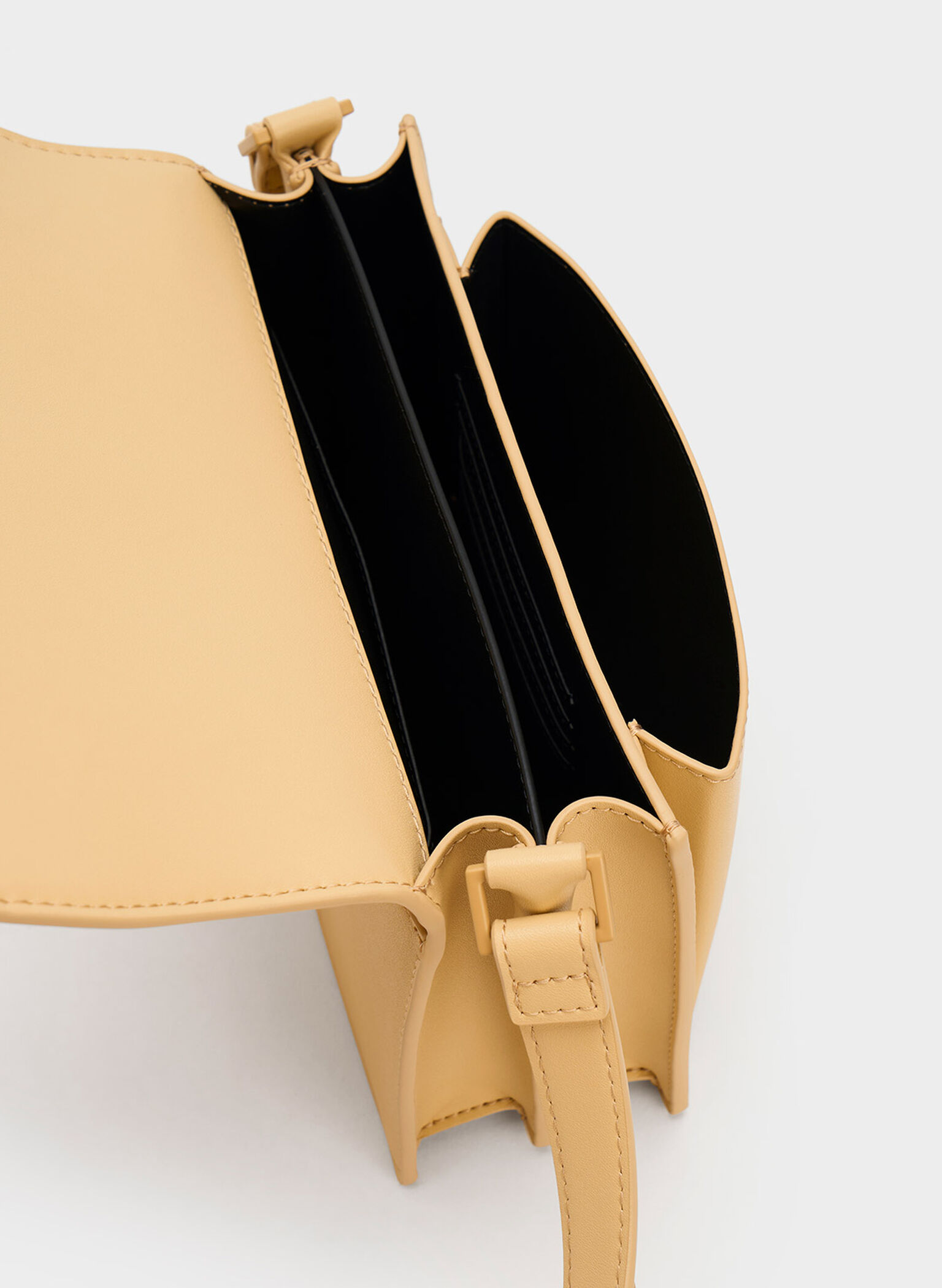 Beige Dua Buckled Crossbody Bag Charles And Keith Hk