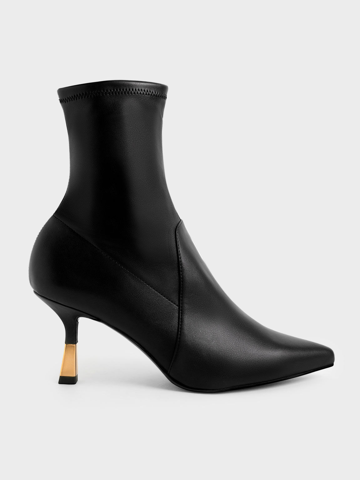 Black Kitten Heel Ankle Boots Charles And Keith Kr