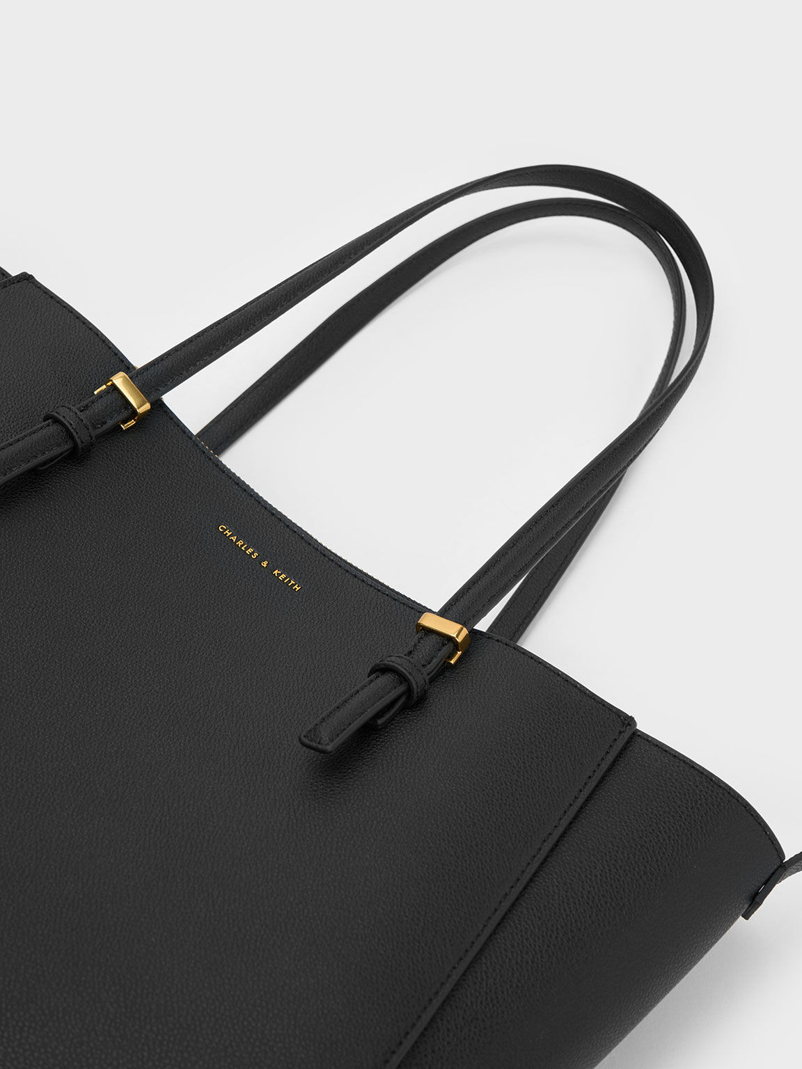 Black Sansa Tote Bag - CHARLES & KEITH TW