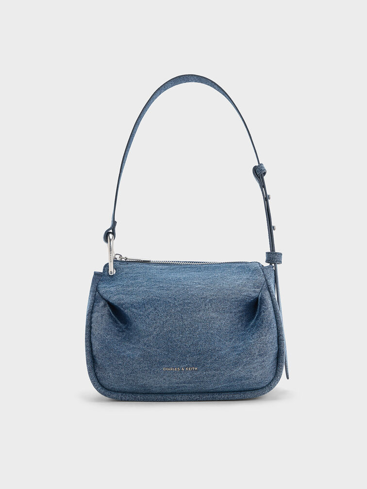 Denim Blue Lumen Denim Crossbody Bag - CHARLES & KEITH MY