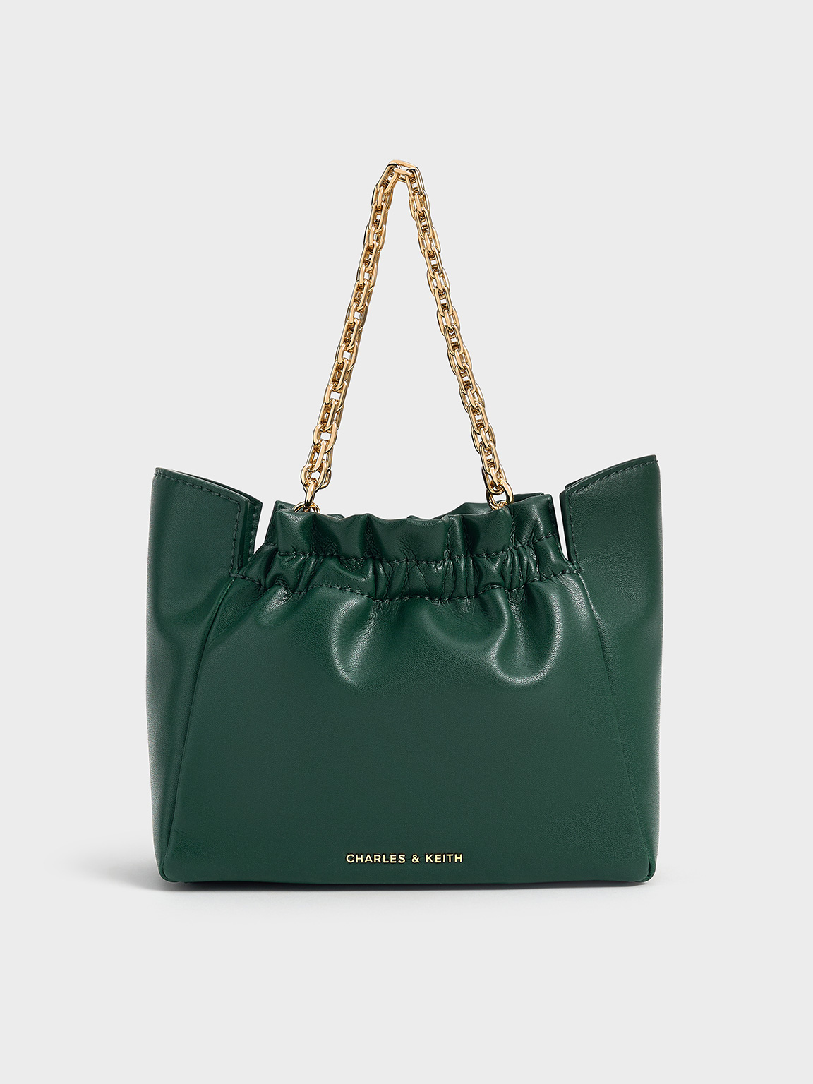 브리젯 러치드 체인-핸들 숄더백 - 다크 그린 | 세일 | 찰스앤키스 코리아