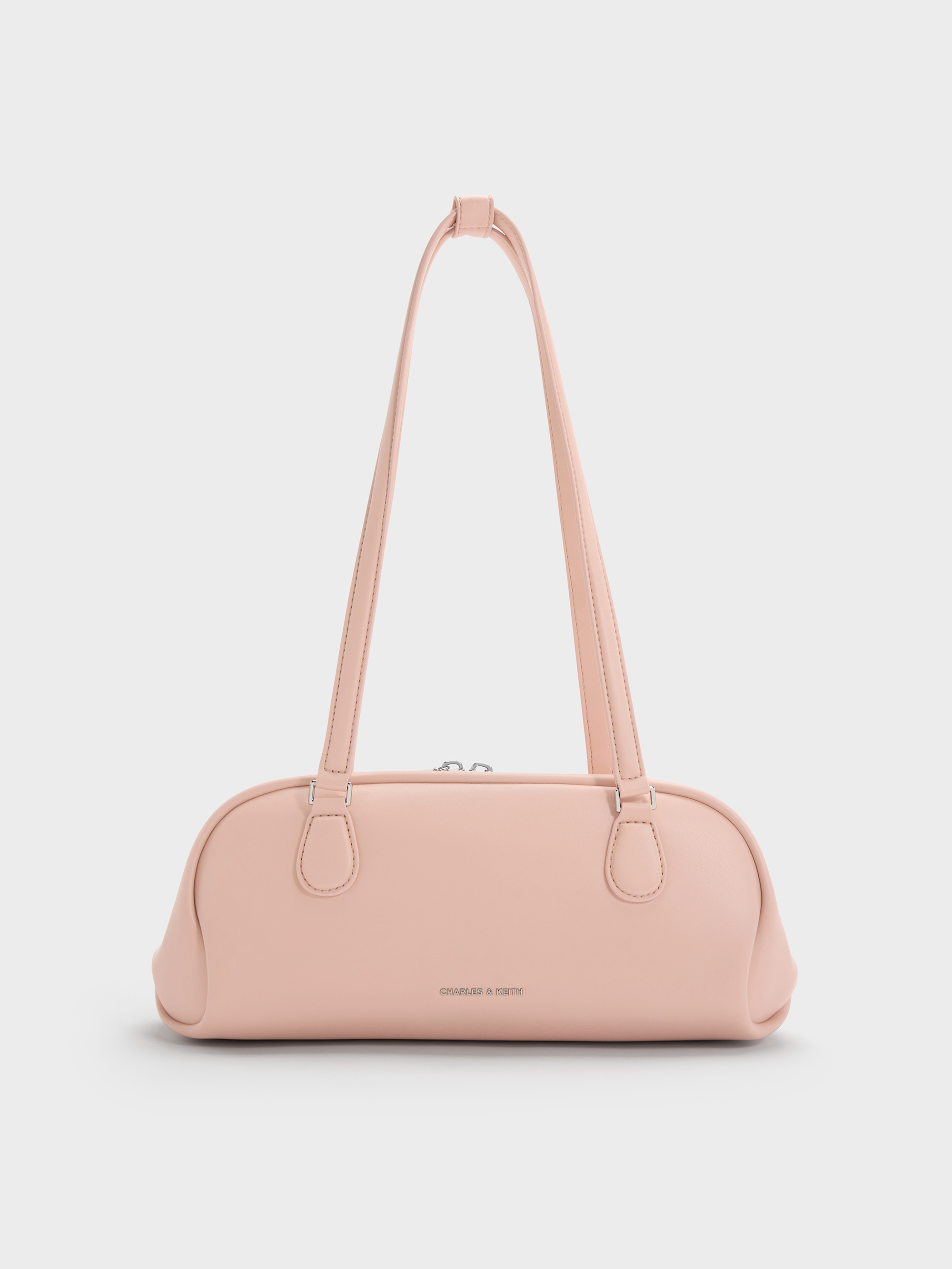 Light Pink Nelly Elongated Shoulder Bag - Light Pink - Bags - CHARLES ...