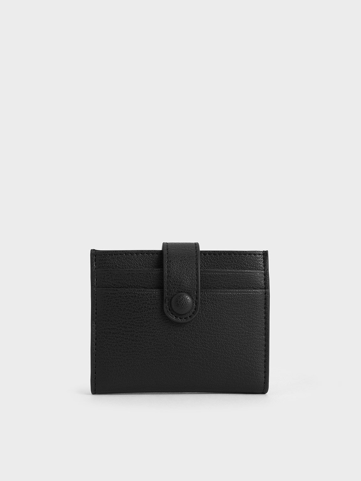 Noir Snap Button Card Holder - CHARLES & KEITH International