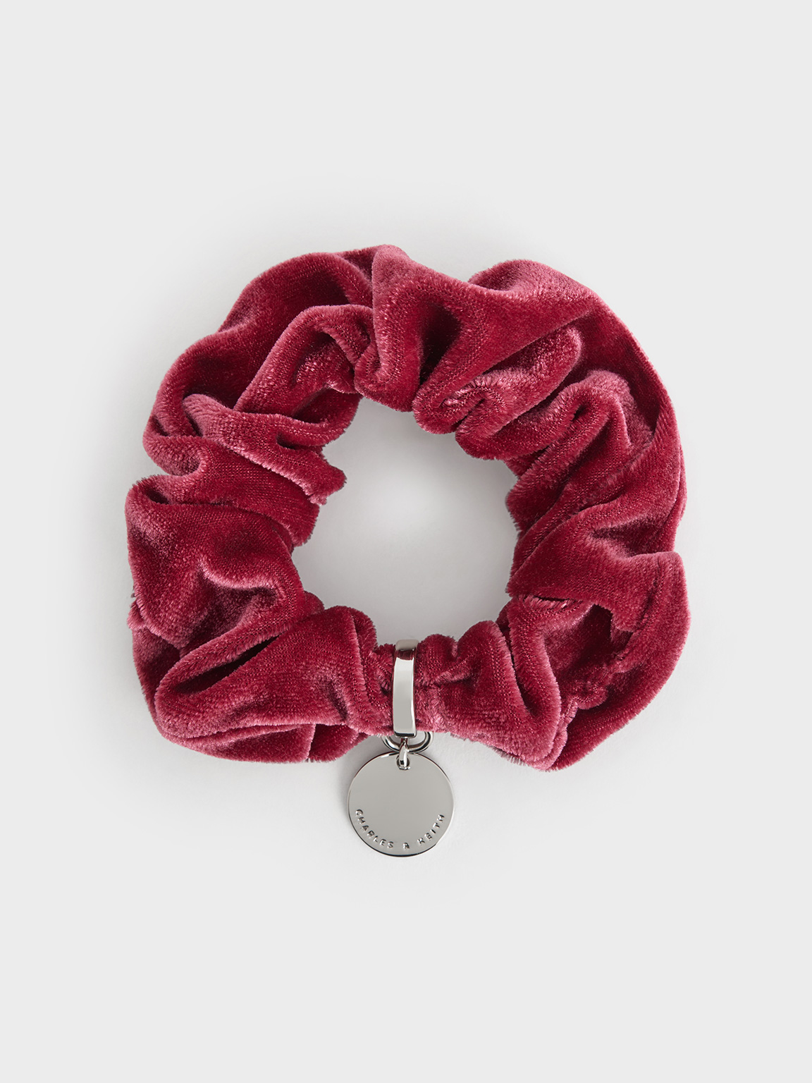 Pink Velvet Scrunchie - CHARLES & KEITH KR