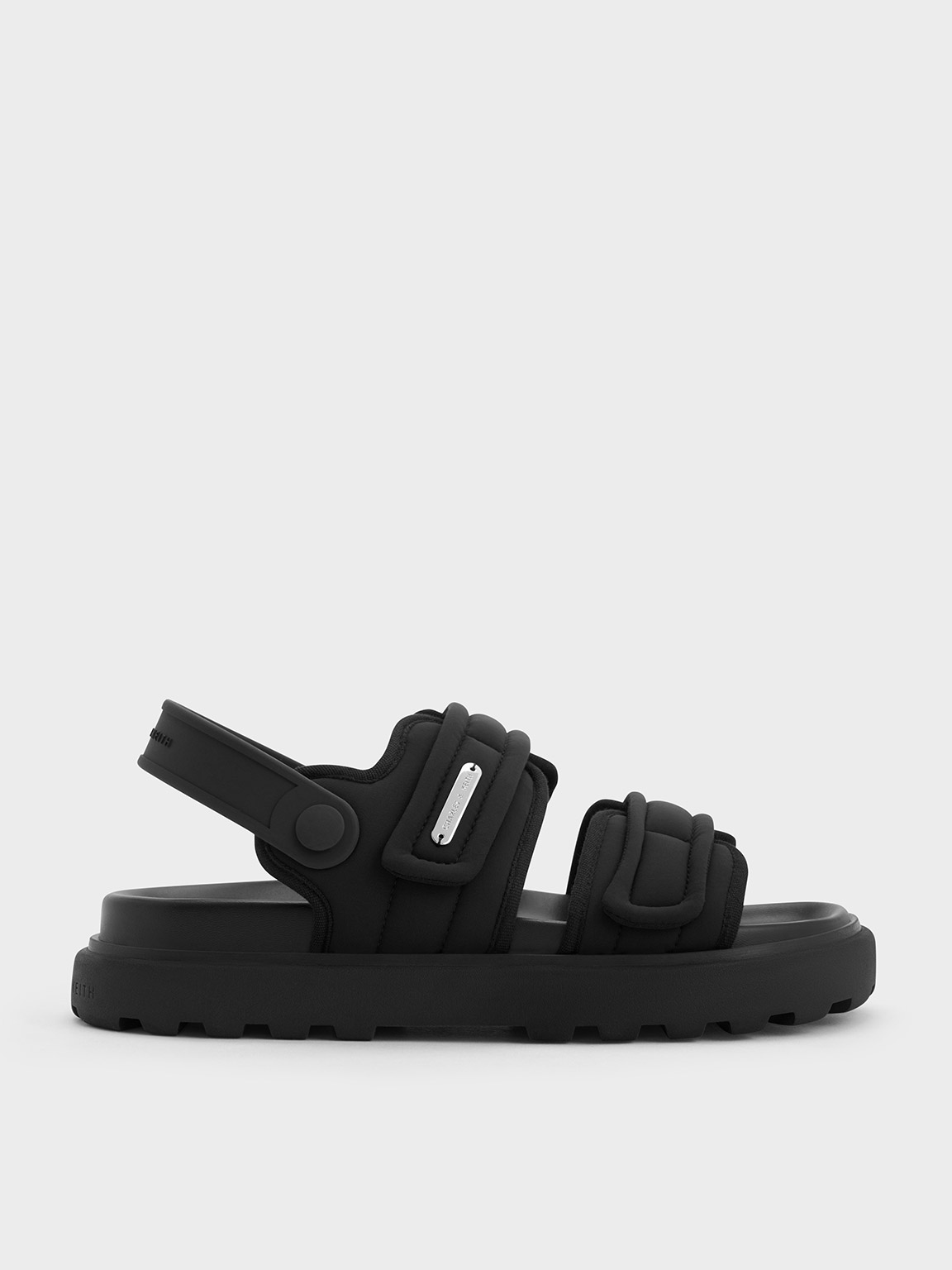 Black Romilly Puffy Sandals - CHARLES & KEITH MO