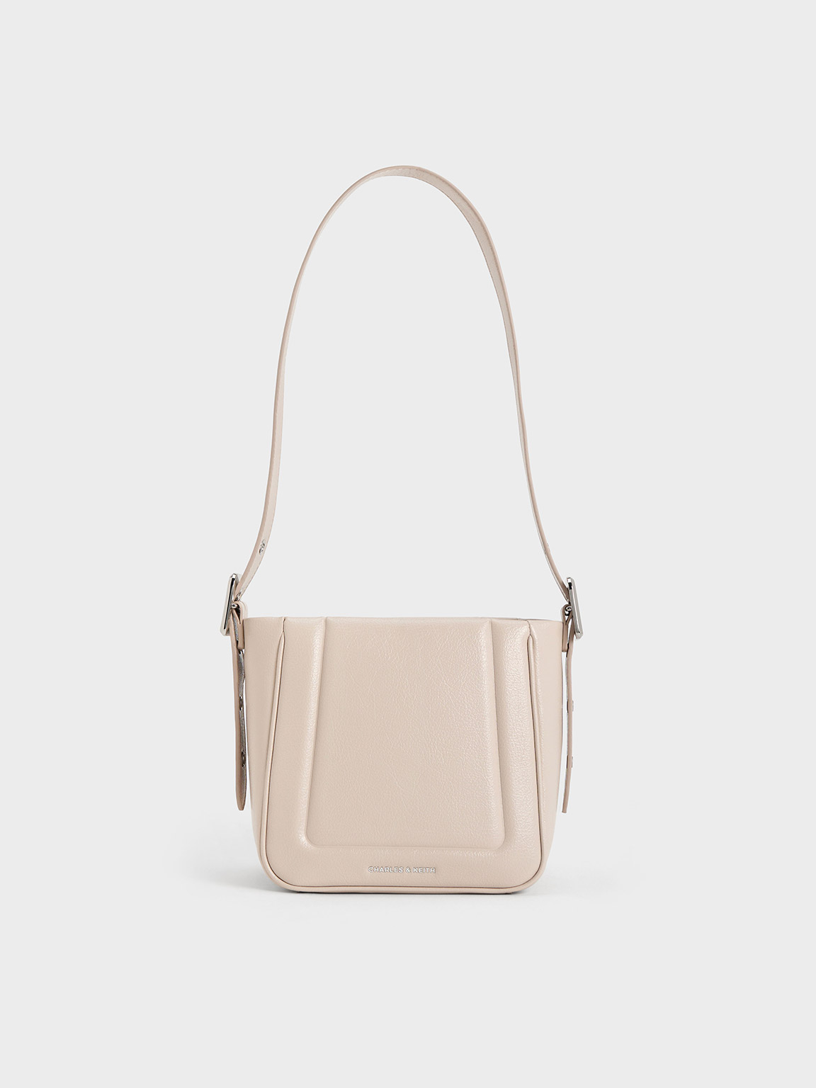 Bolso bombonera Petra estructurado - Avena - CHARLES & KEITH US