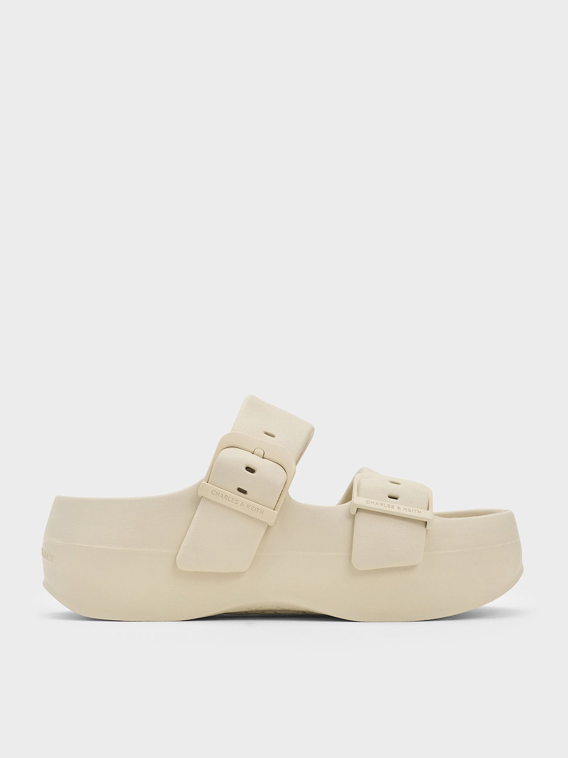 Beige Bunsy Double-Strap Sports Sandals - CHARLES & KEITH MY