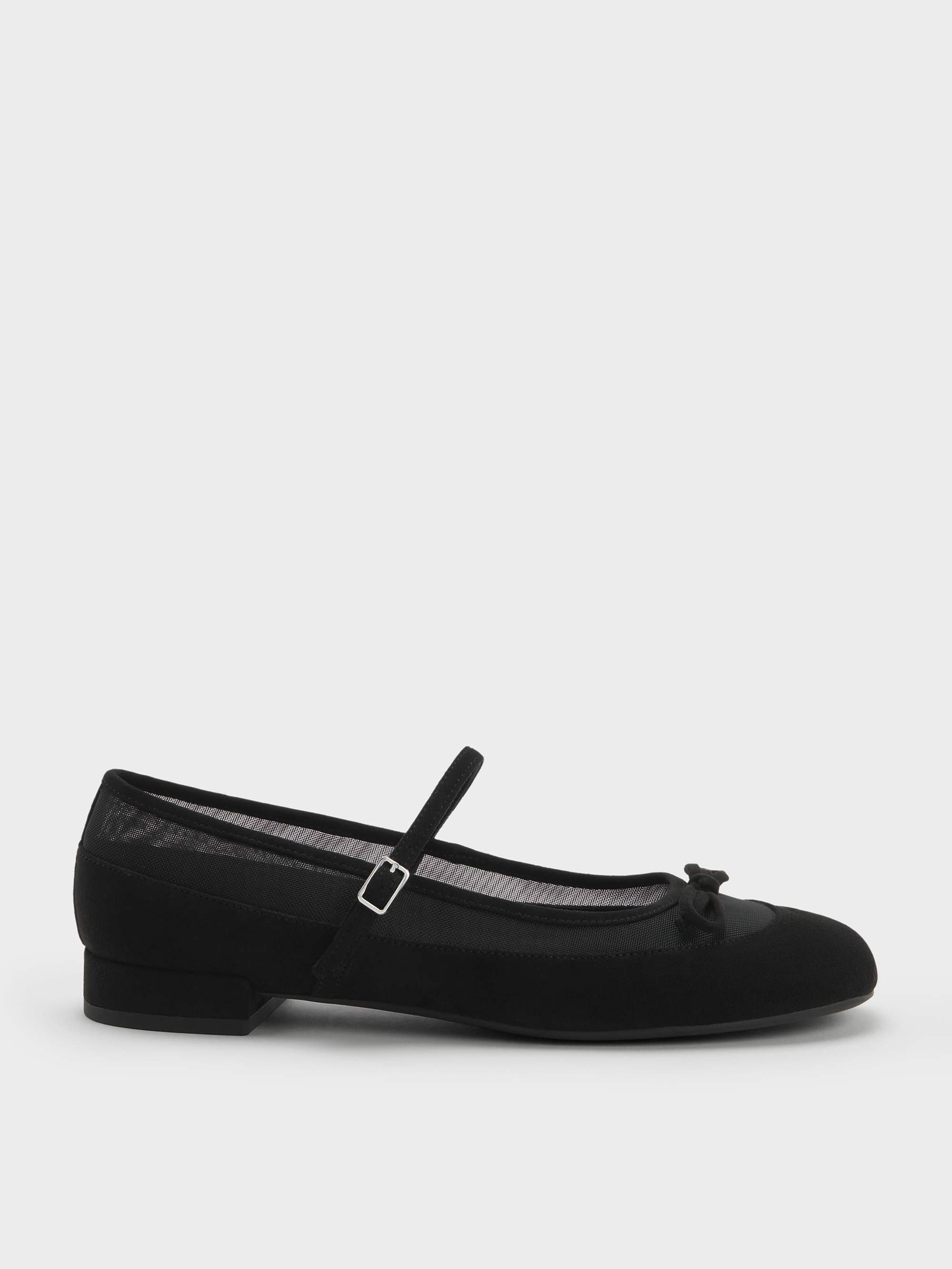 Sapatos Mary Jane Mulligan em camurça sintética e malha de rede ...