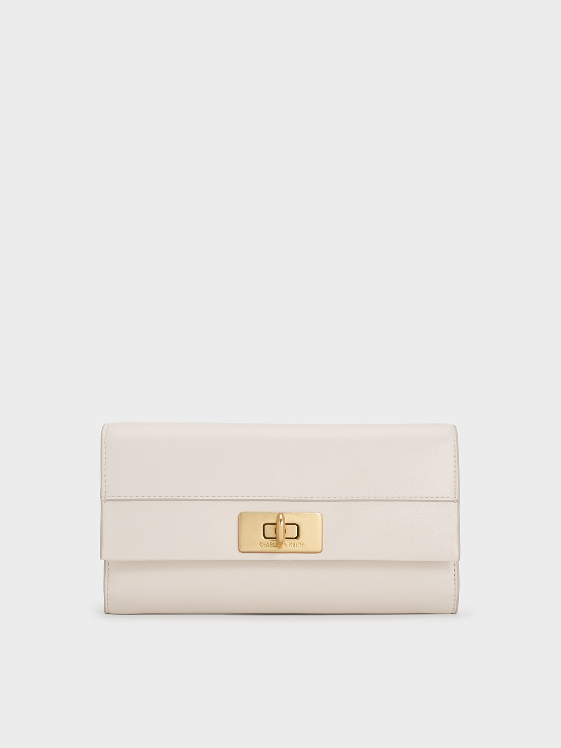 Cream Lennie Chain-Handle Wallet - CHARLES & KEITH KR