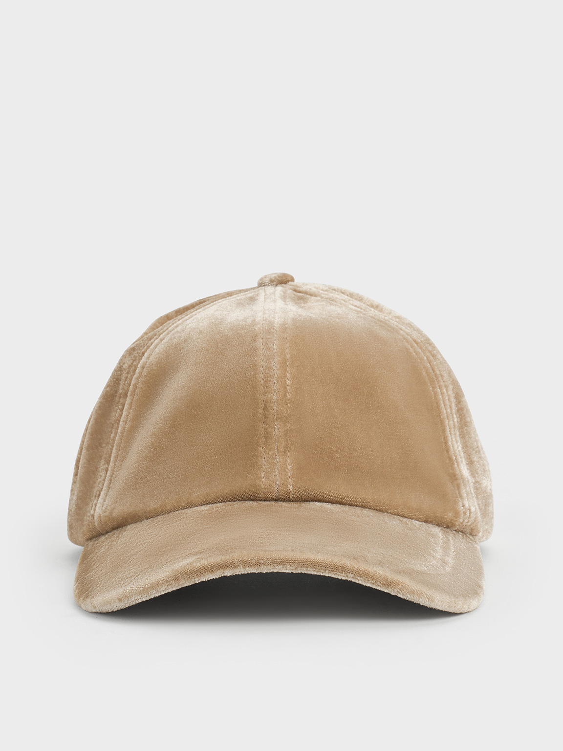 Beige Velvet Cap - CHARLES & KEITH US
