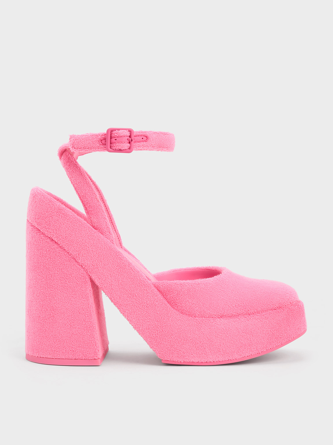 Pink Loey Ankle-Strap Platform Pumps - CHARLES & KEITH US