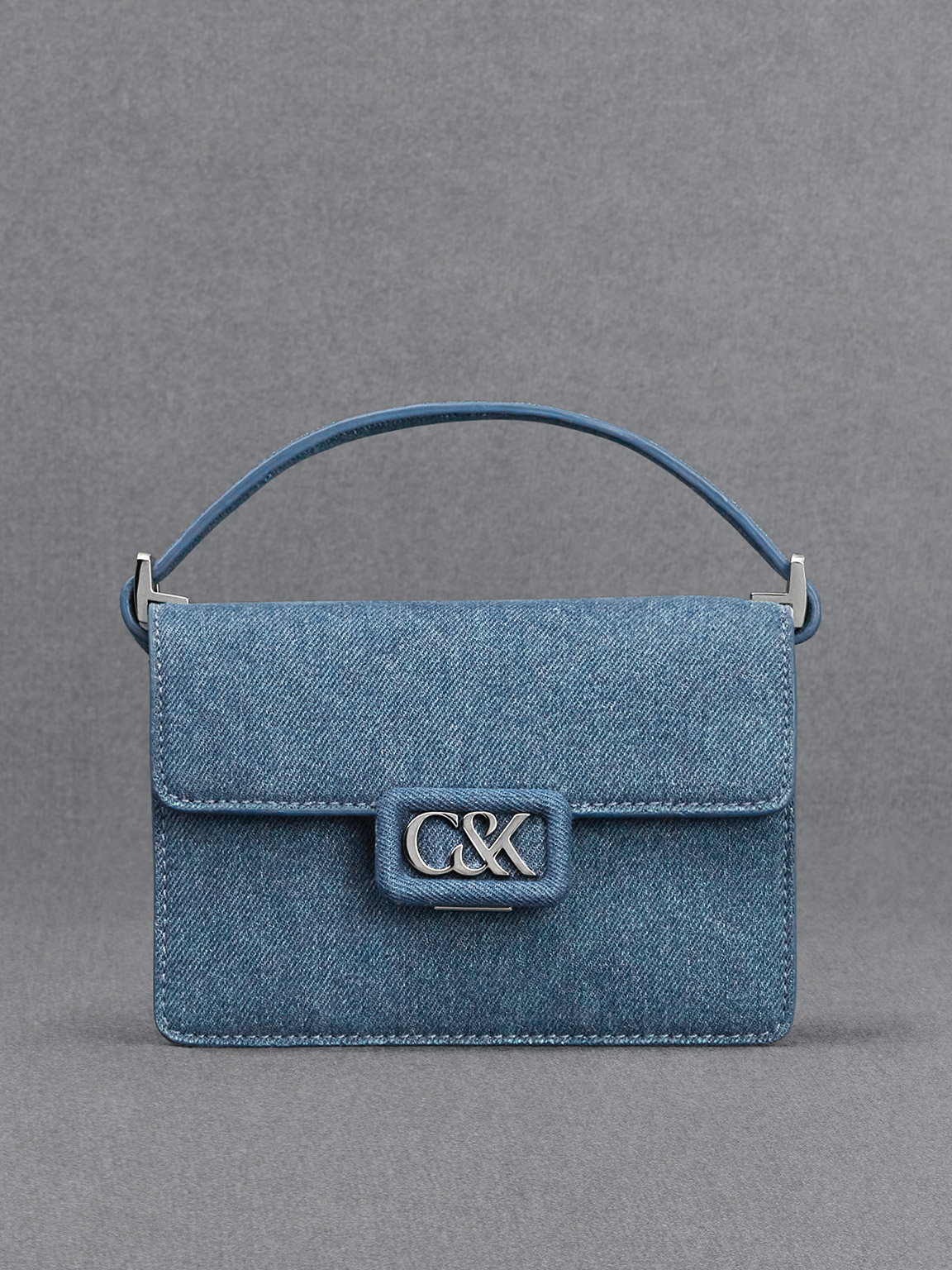 Blue Denim Boxy Bag - CHARLES & KEITH AW