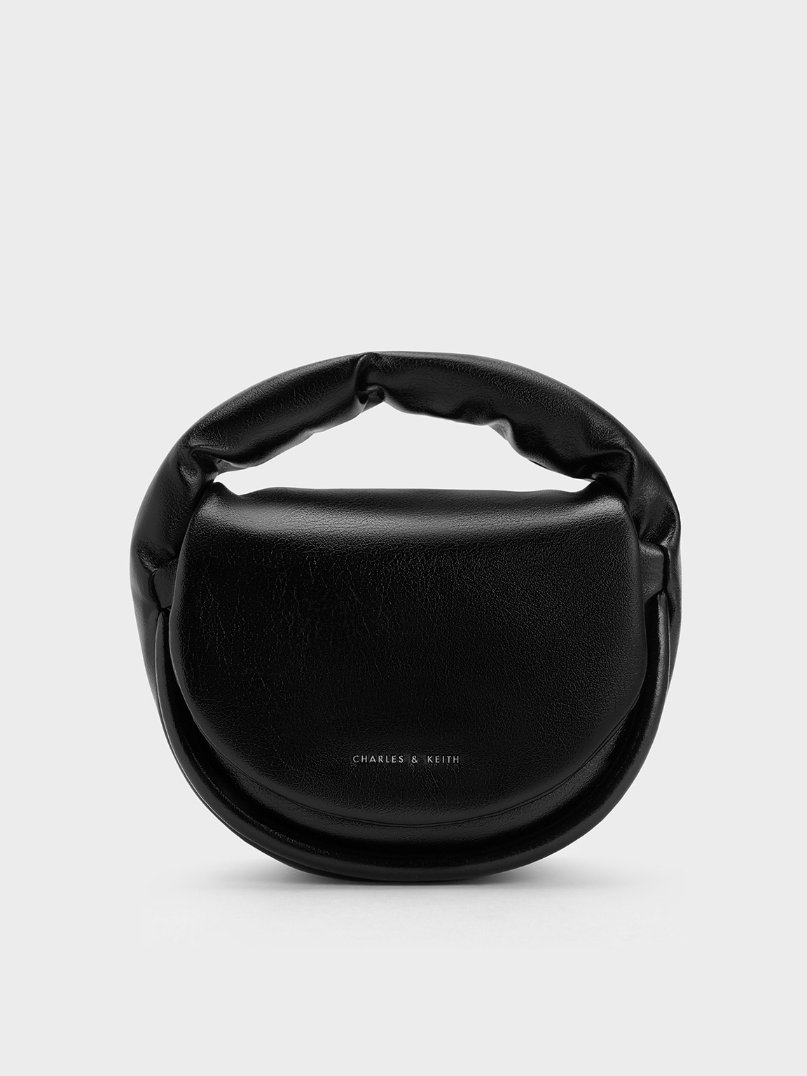 Noir Yama Padded Handle Bag - CHARLES & KEITH UY