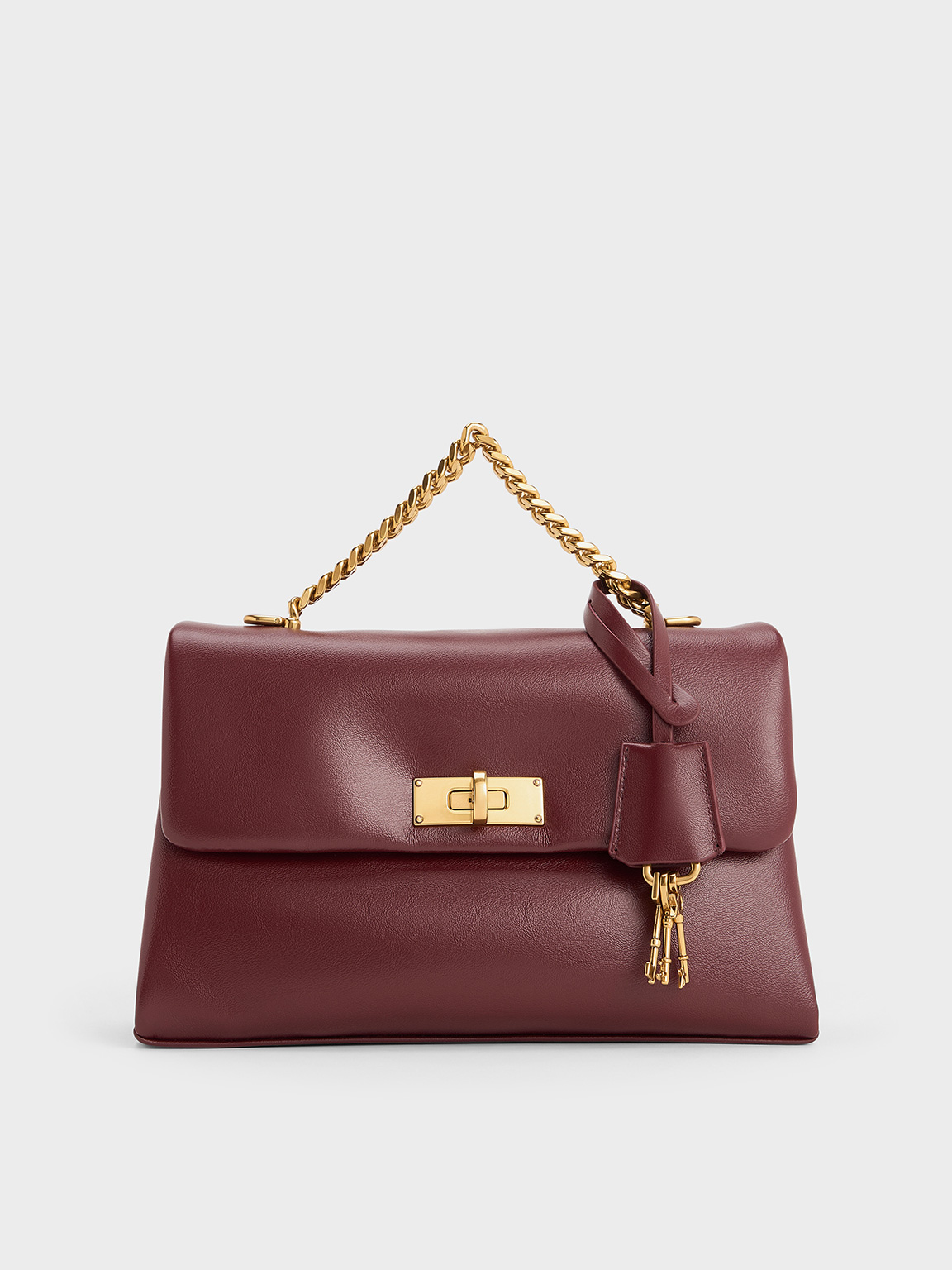 Mulberry Plum Kerry Chain-Handle Crossbody Bag - CHARLES & KEITH PA
