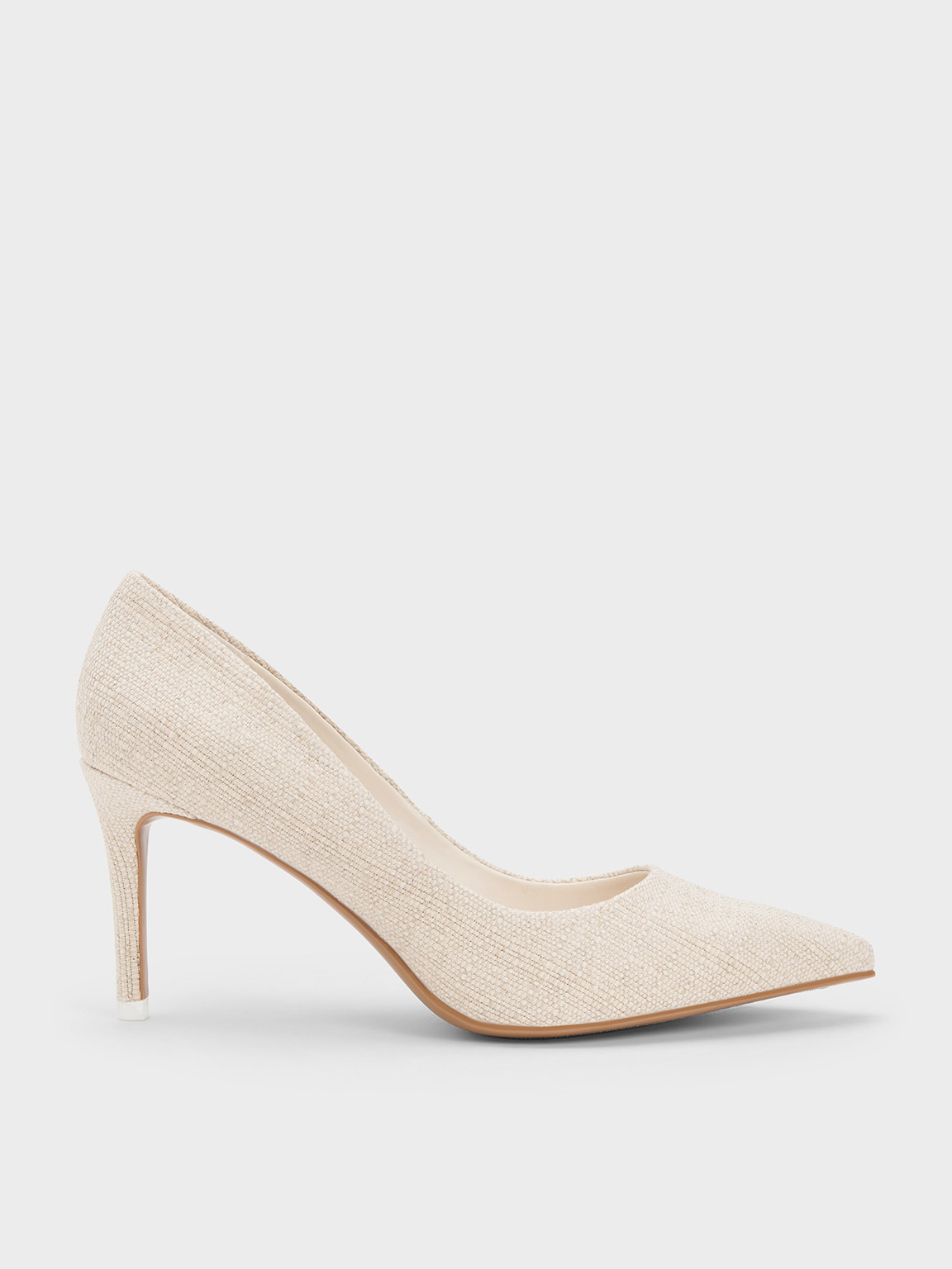 Beige Emmy Pointed-Toe Pumps - CHARLES & KEITH TW