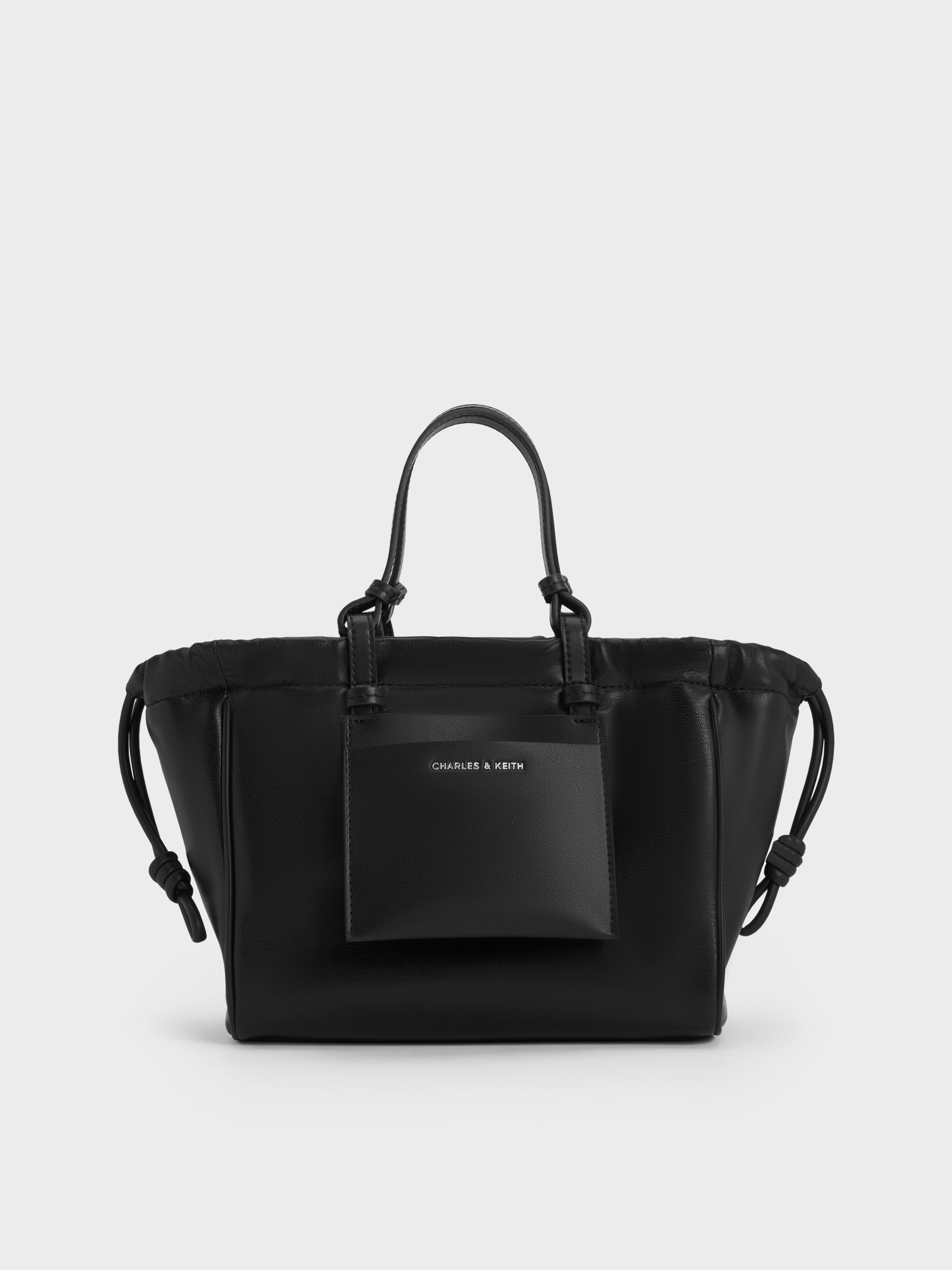Noir Babylon Drawstring Tote Bag - CHARLES & KEITH LK