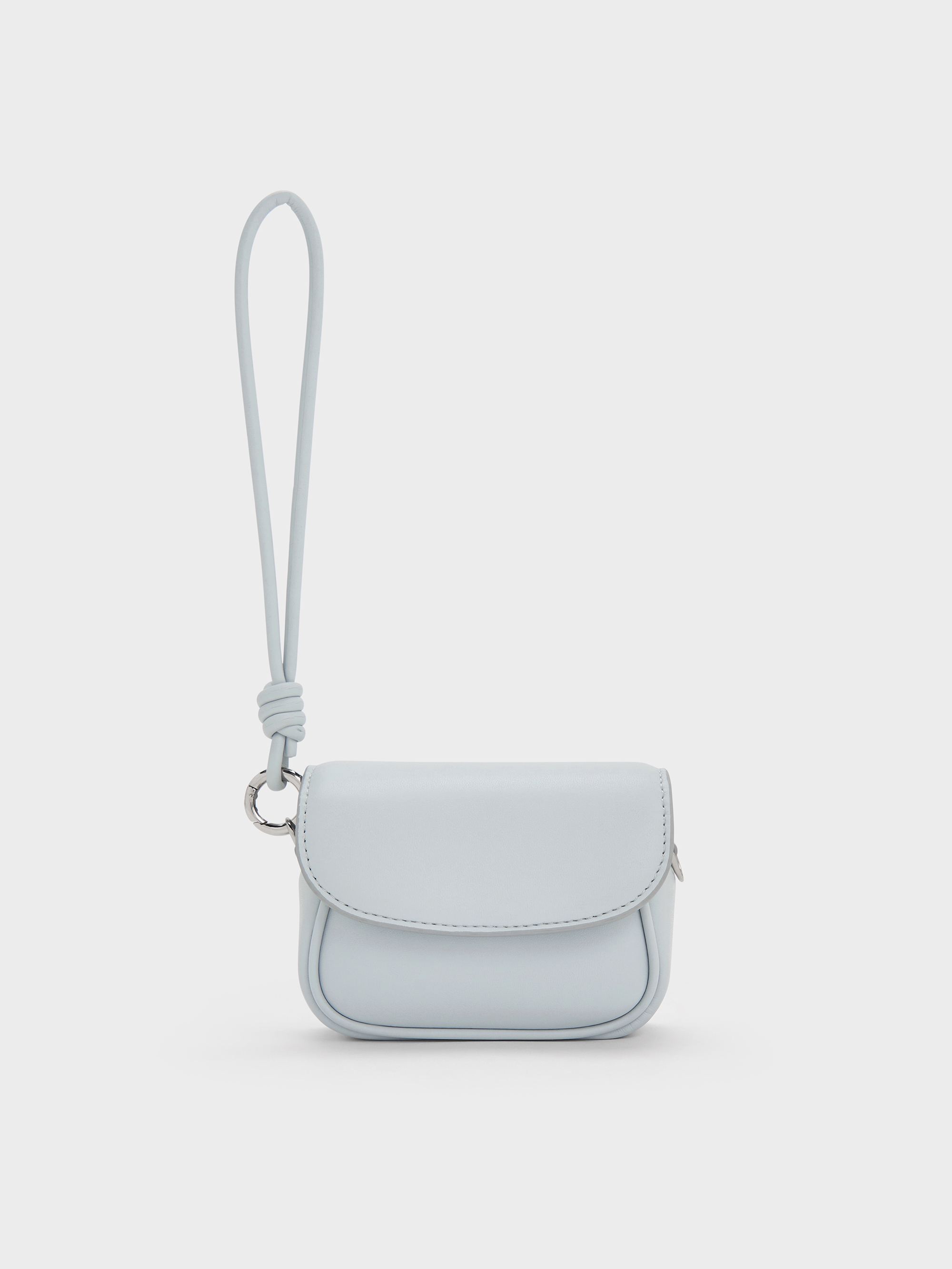 Sea Salt Blue Sammie Knotted-Strap Wristlet - CHARLES & KEITH KR
