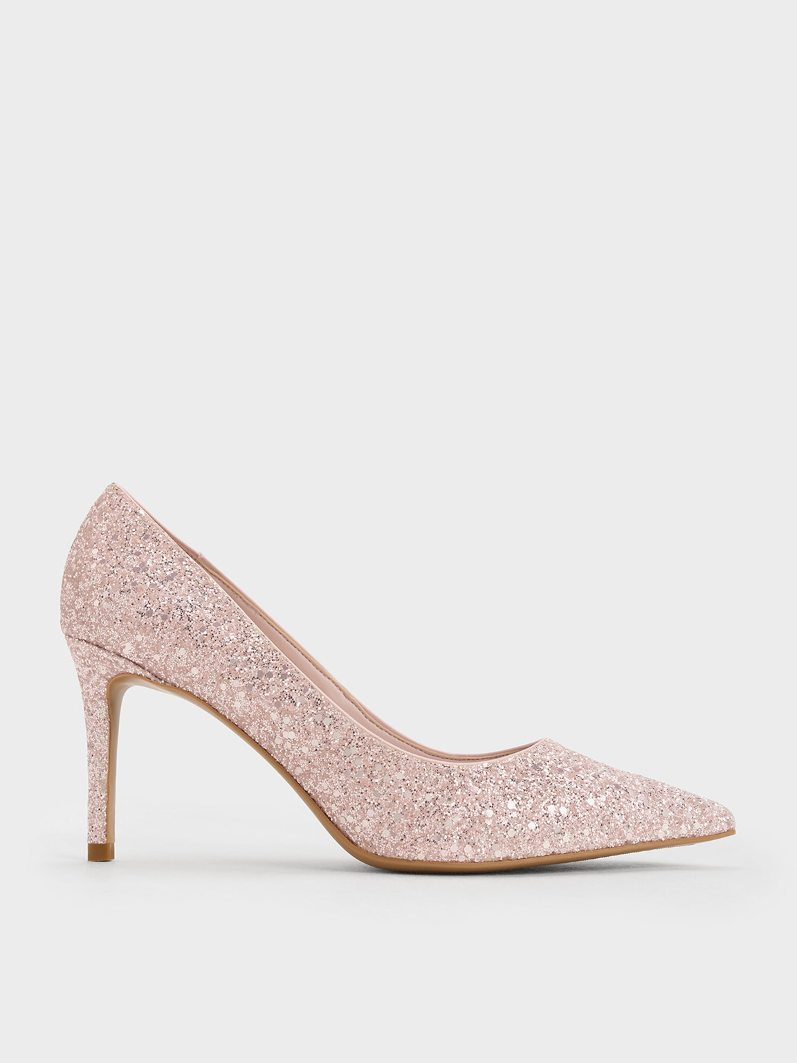 Pink Emmy Glittered Pointed-Toe Pumps - CHARLES & KEITH MX