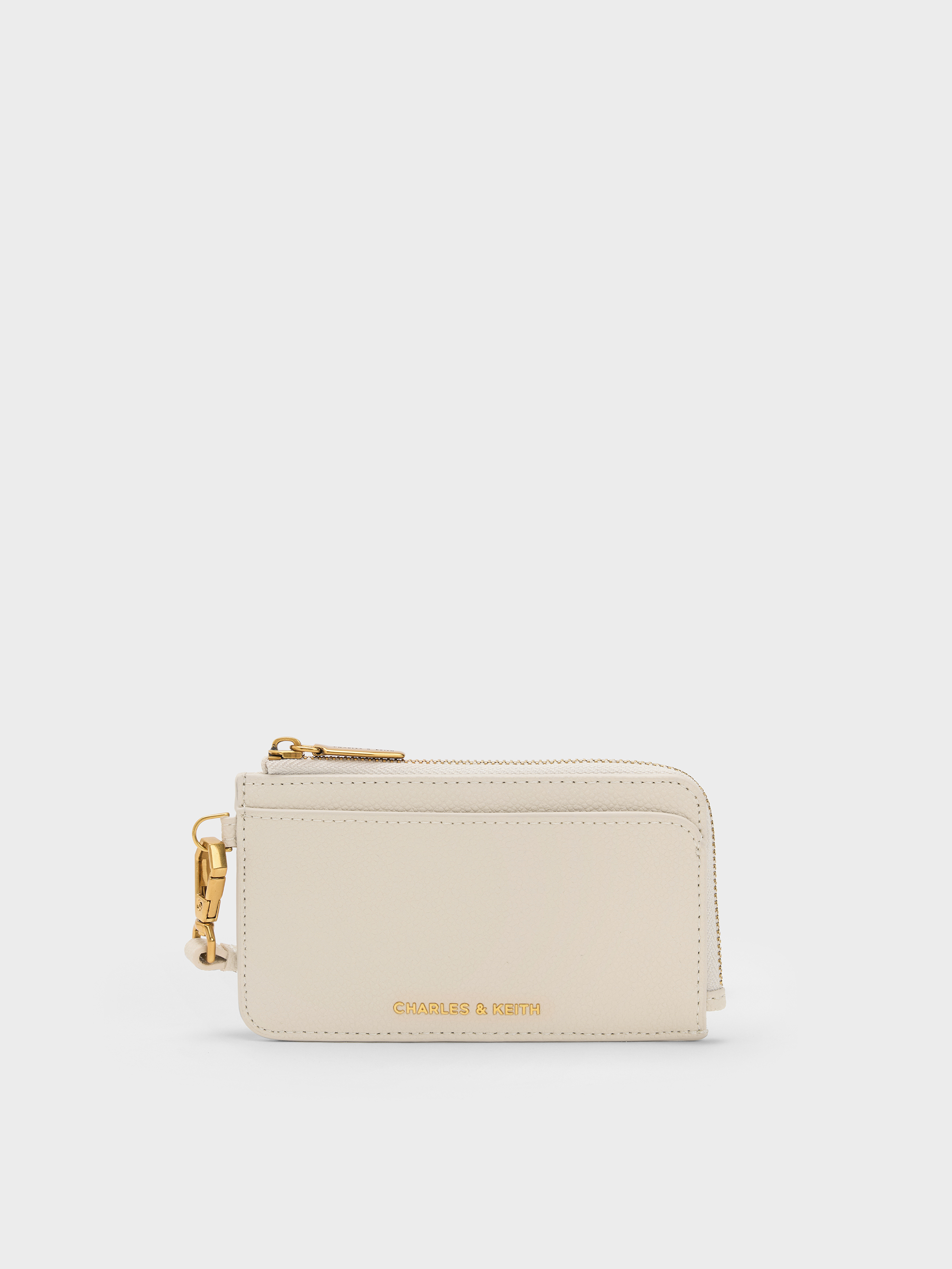 Cream Multi-Slot Wristlet Card Holder - CHARLES & KEITH TW