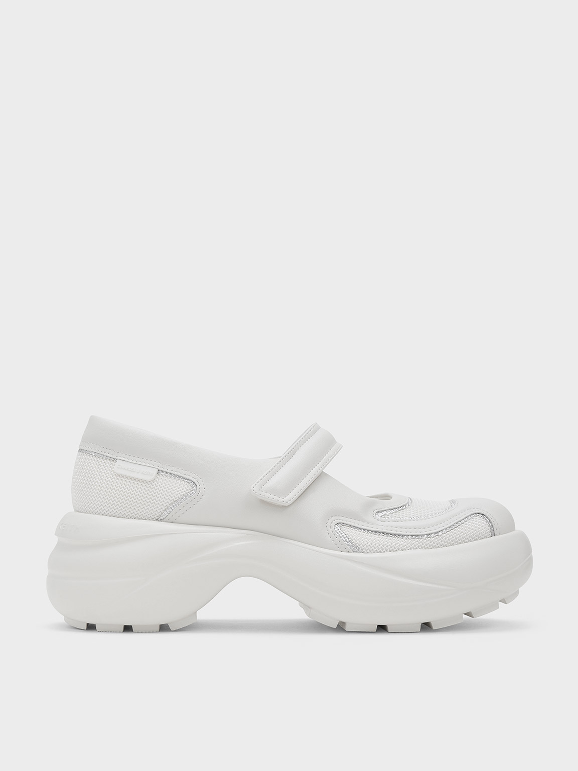 메탈릭 커브 플랫폼 메리제인 - 화이트 | 슈즈 | 찰스앤키스 코리아