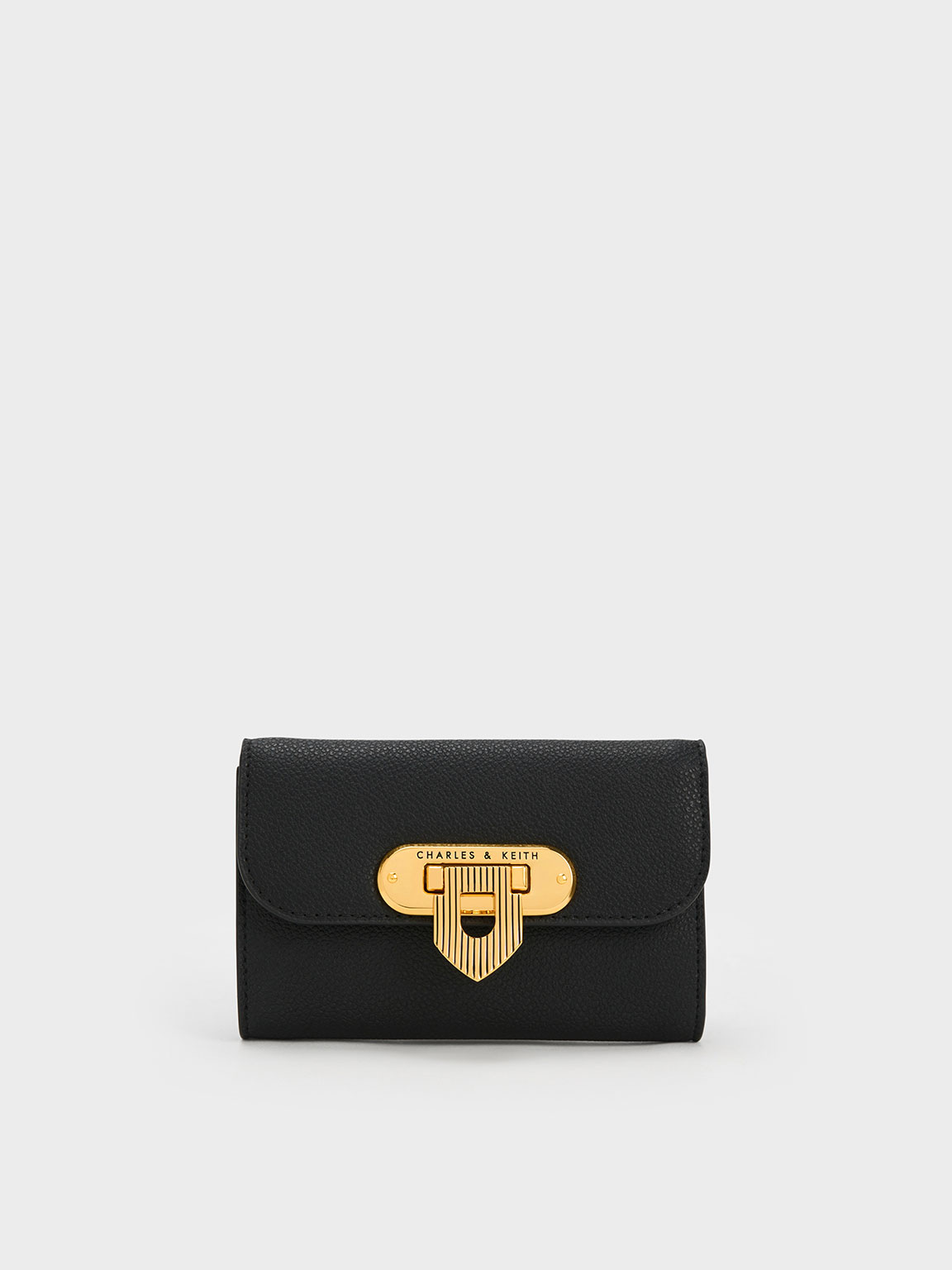 Black Alcott Push-Lock Wallet - CHARLES & KEITH MX